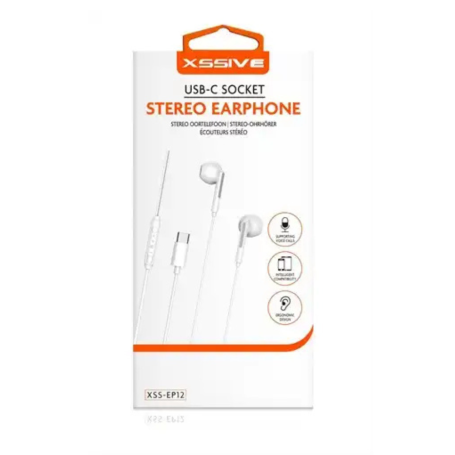 Headphones, Earbuds - Stereo Earphones XSSIVE Type-C XSS-EP12 - White ...