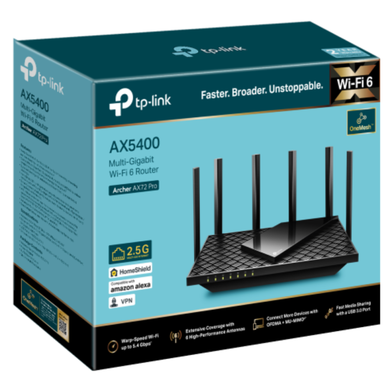 Router, Wireless Network - TP-Link Archer AX72 Pro AX5400 Dual Band ...