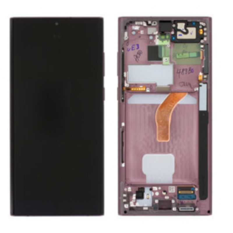 Screen, Display - Samsung Galaxy S22 Ultra (S908B) Bordeaux Screen ...