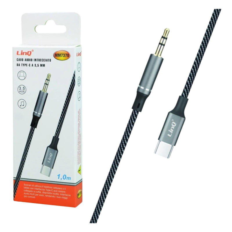 Câble Aux, Adaptateur Audio - Câble Audio Tressé Type-C vers Jack 3.5mm ...