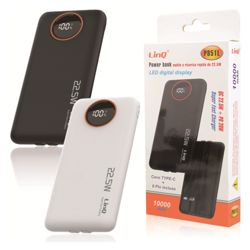 Portable Charger, Battery Pack - LinQ P531K Power Bank with 22.5W Fast ...