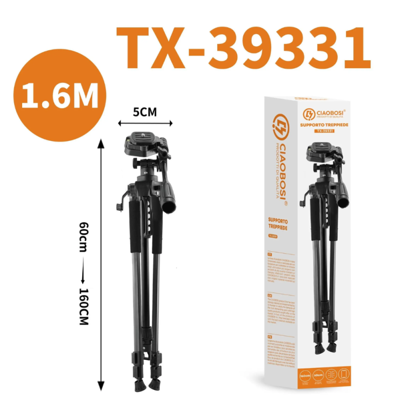 Tripod, Stand - CIAOBOSI TX-39331 Adjustable 1.6 m Photo & Video Tripod ...