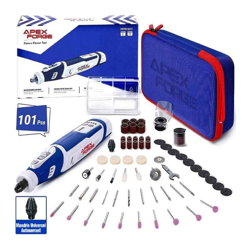 Outil Rotatif APEXFORGE M8 + 101 en 1 Sans Fil 8 V